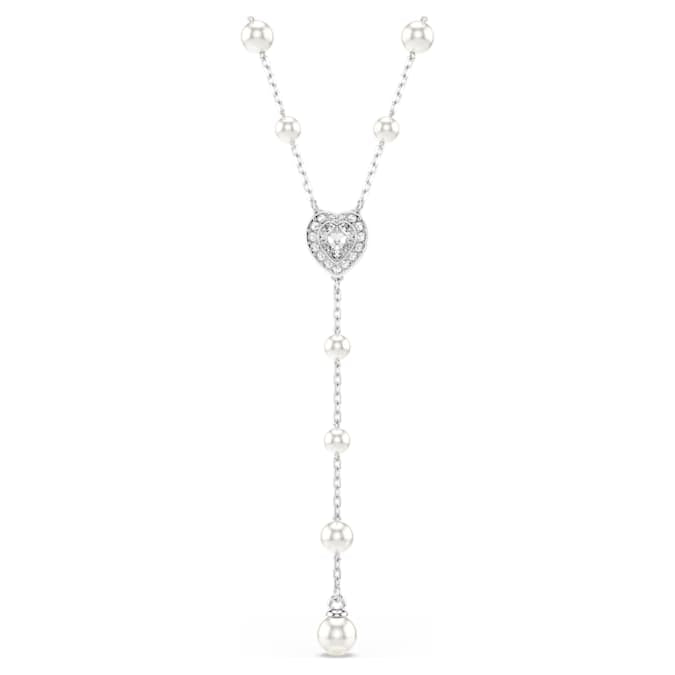 Ariana Grande x Swarovski Y necklace Mixed cuts, Crystal pearl, Heart ...